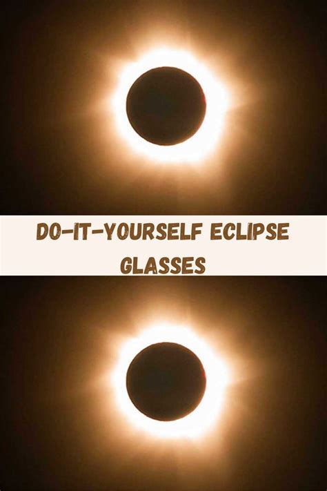 Two Eclipses With The Words Do It Yourself Eclipse Glasses In Front Of Them