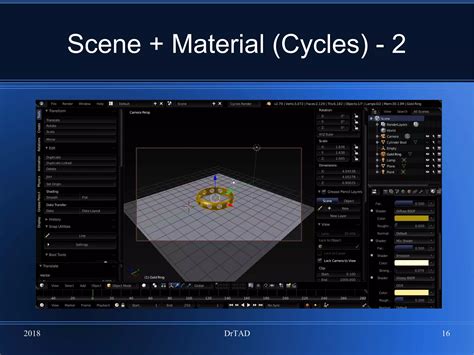 DrTAD Blender Software Example 6b 3D Modeling Of Gold Ring Boolean