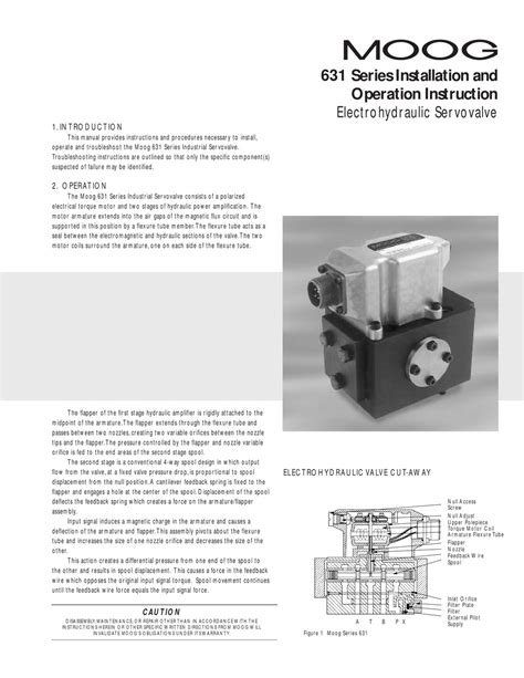MOOG 631 SERIES INSTALLATION AND OPERATION INSTRUCTION Pdf Download ManualsLib