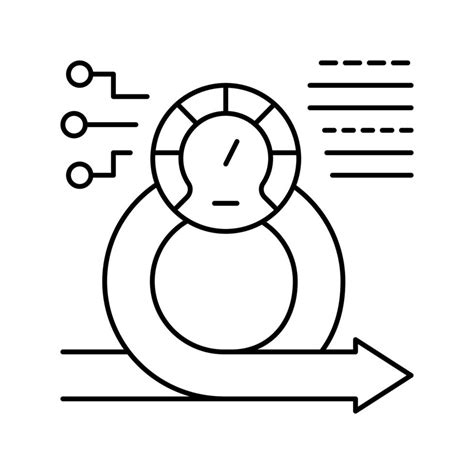 Speed Achievement Task Optimization Line Icon Vector Illustration
