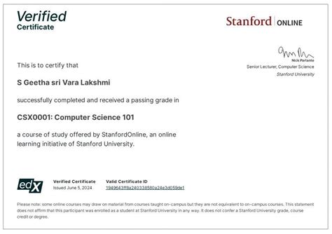 Geetha Sri Singireddy On Linkedin Computerscience Edx Lifelonglearning Techskills