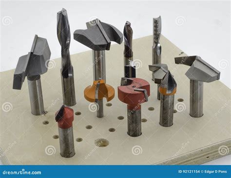 CNC Router Bit Set Stock Photo Image Of Router Bits 92121154