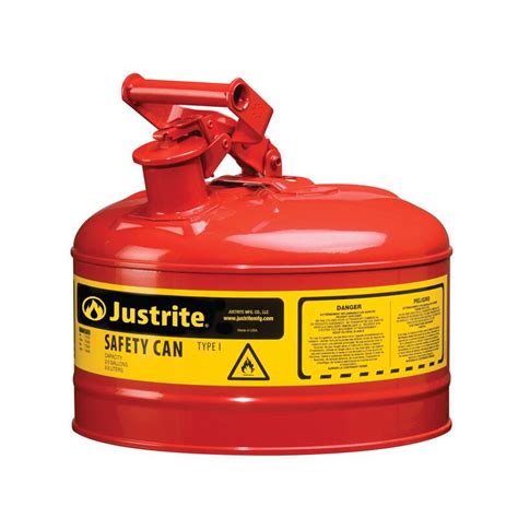 J 7125100z Justrite Flammable Steel Safety Can Type I 95 Litre