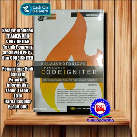 Jual Belajar Otodidak FRAMEWORK CODEIGNITER Teknik PemrogramanWeb PHP 7