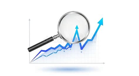 Magnifying Glass Financial Business Graph Stock Illustrations 12235