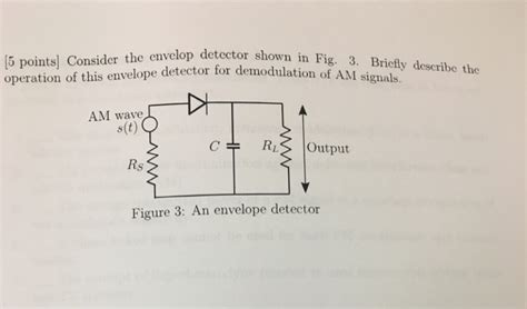Solved Consider The Envelop Detector Shown In Fig 3