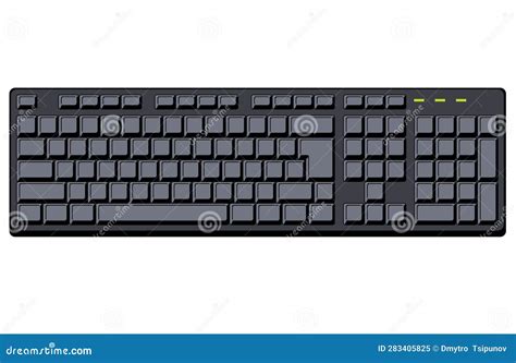 A Blank Of Dark Computer Keyboard Without Letters Numbers And Symbols Stock Vector