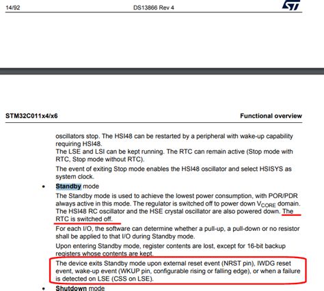 Solved How To Wake Up From Standby Mode Stmicroelectronics Community
