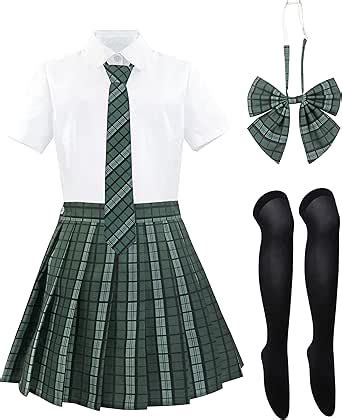 Hidmfaw Schoolgirl Outfit For Women Japanese Uniform Set