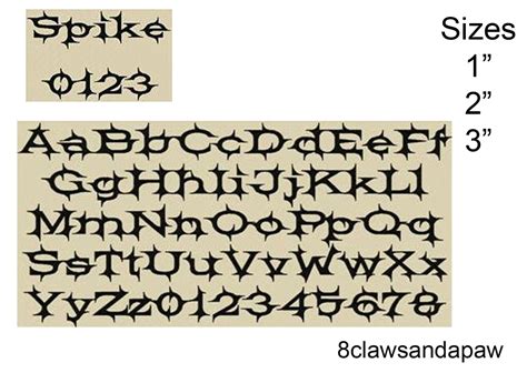 Spike Font Monogram Fonts Halloween Monogram Font Names