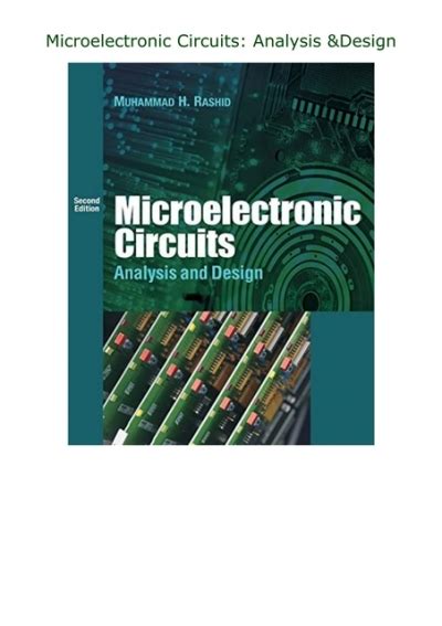 PDF Microelectronic Circuits Analysis Design