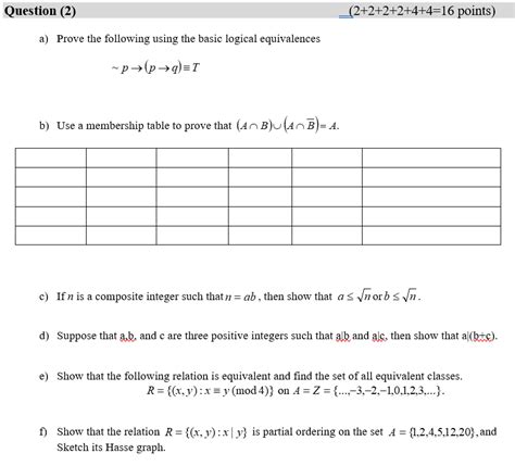 Solved A Prove The Following Using The Basic Logical