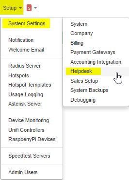 Helpdesk Ticket Usage DataTill ISP Management System