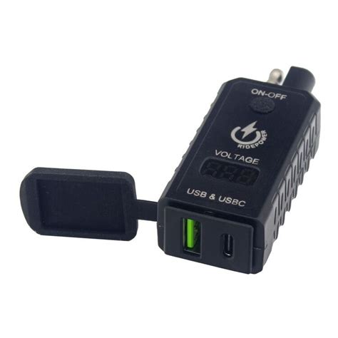 Ridepower Sae To Usb Usb C Outlet With Voltage Display Revzilla