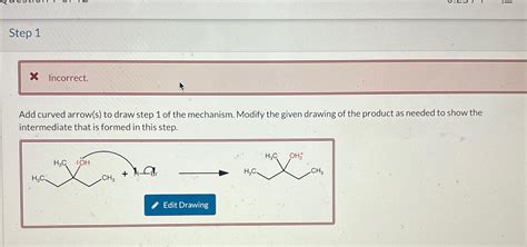Solved Step 1Add Curved Arrow S To Draw Step 1 Of The Chegg Com