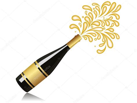 Pictures Of Champagne Bottle Exploding Clipart