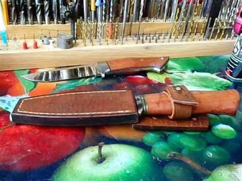 Ножны из шести миллиметровой кожи своими руками. - YouTube