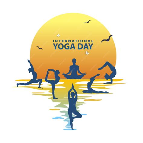 Premium Vector 21 June International Yoga Day Woman In Yoga Body