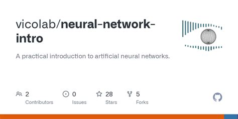Github Vicolab Neural Network Intro A Practical Introduction To Artificial Neural Networks