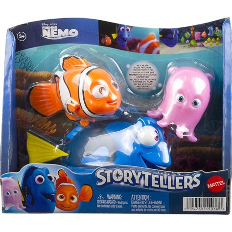 Disney Pixar Finding Nemo Action Figure Storyteller 3 Pack Nemo Dory And Pearl Mattel