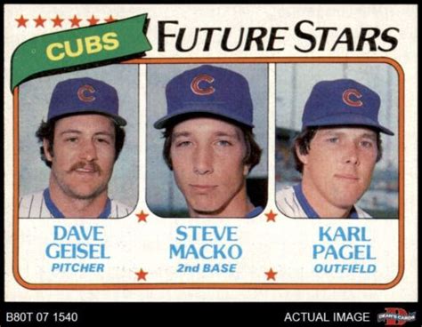 1980 Topps 676 Dave Geisel Steve Macko Karl Pagel Cubs Rcs Rc 85 Nmmt Ebay