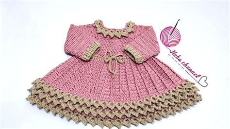 كروشيه فستان شتوى مميز جدا وجميل وسهل فى التنفيذ Youtube