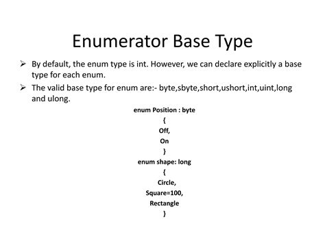 Enumeration In C Pptx
