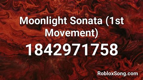 Moonlight Sonata 1st Movement Roblox Id Roblox Music Codes