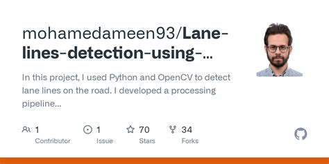 Github Mohamedameen Lane Lines Detection Using Python And Opencv In This Project I Used