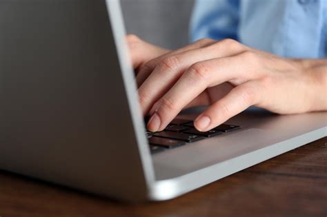 Premium Photo Female Hands Typing On Keyboard Close Up