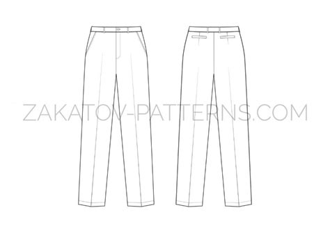 Готовые выкройки для шитья Мужские брюки 23 21 купить онлайн — Zakatov Patterns