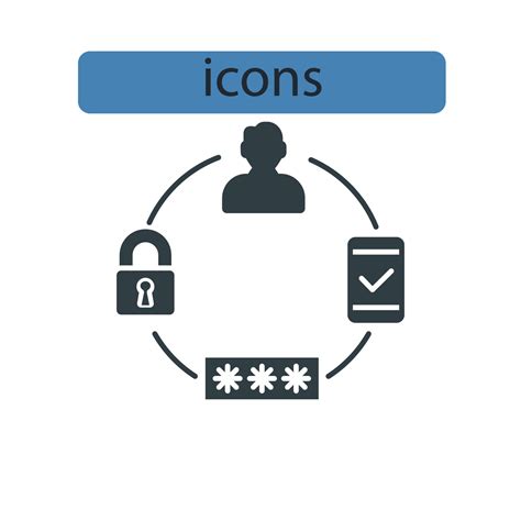 Two Factor Authentication Icons Symbol Vector Elements For Infographic