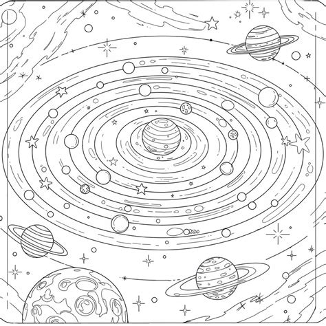 Páginas De Dibujos Para Colorear Del Sistema Solar Pdf Imprimible Gratis
