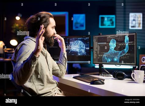 Engineer Perplexed By Sentient Ai Becoming Superintelligent Gaining Humanoid Form Reluctantly