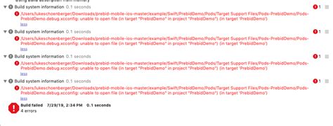Swift Build Failed Unable To Open File In Target In Project