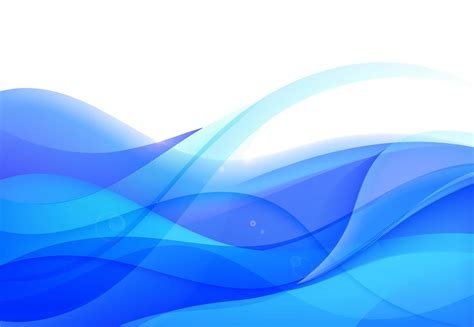 Vector Wavy Abstract Geometric Background Blue Flow Hoizontal Banner