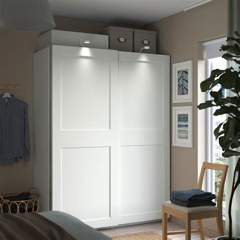 Pax Grimo Wardrobe White White 150x66x201 Cm Ikea Eesti