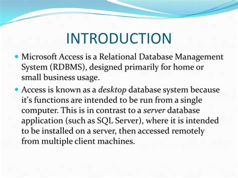 Ms Access Pptx Databases Computer Software And Applications