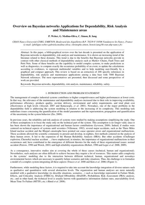 pdf overview on bayesian network applications for dependability