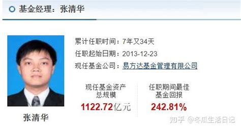 全能型基金经理——易方达千亿规模的张清华 知乎