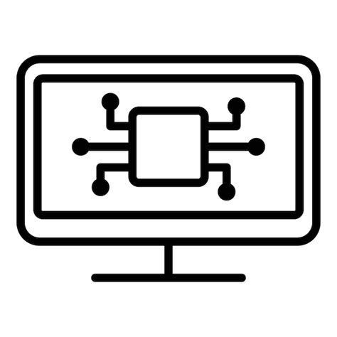 투명 배경에 Ai 기술 아이콘 프리미엄 벡터