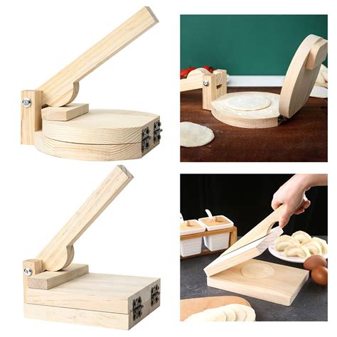 Wooden Tortilla Paste Press Manual Biscuits Dumpling Presser Baking