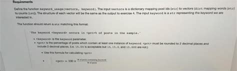 Solved Complete The Function Def Keywordusagevectors