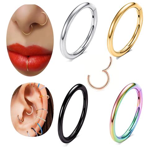 Anneau De Nez Articulé 08mm 20g Cerceau De Septum Conque Daith Helix