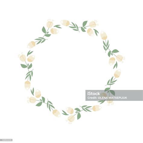 꽃 라운드 프레임입니다 꽃 화환 사진 또는 텍스트에 대 한 봄 장식 테두리 여성의 날 어머니의 날 프레임 개화기에 대한 스톡