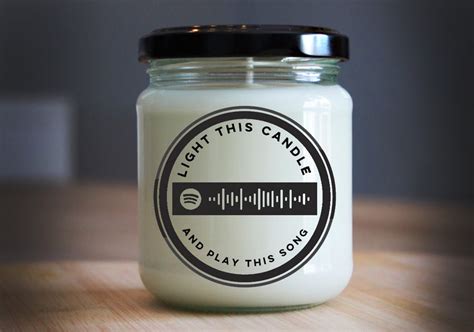 Personalised Spotify Candle Light This Candle And Play This Song With Your Own Personal Music