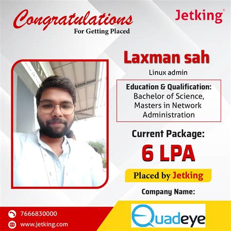 Jetking Infotrain Limited On Linkedin Jetking Placements Dreamjob Successstory Careergrowth…