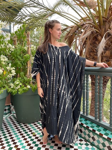 Summer Kimono Kaftan Vacation Look Loose Fit Robe Beach Etsy