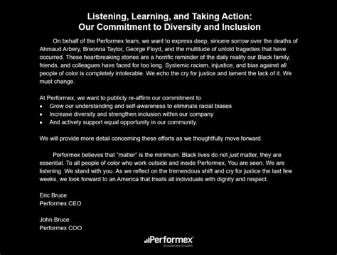 Our Commitment To Diversity Inclusion Performex Success Accelerated