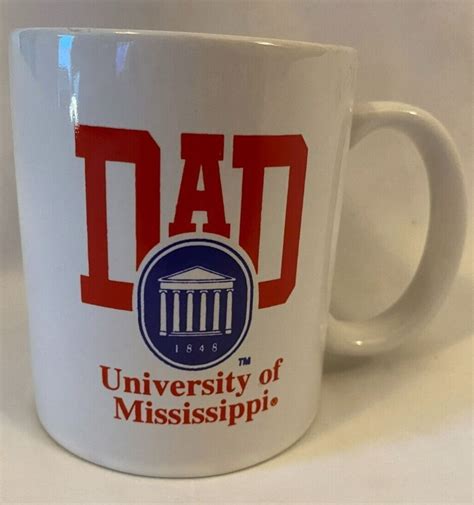University Of Mississippi Dad Coffee Mug Ole Miss Logo Fathers Day T Oxford Ebay In 2022